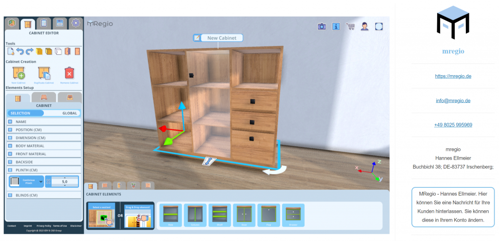Cabinet planner - MRegio